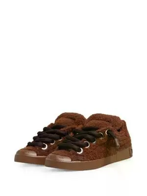 Dolce & Gabbana Faux-shearling Low-top Sneakers