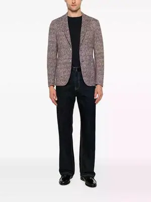 MANUEL RITZ Textured Single-breasted Cotton Blazer