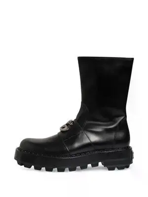 Dolce & Gabbana Logo Plaque Lug Sole Boots