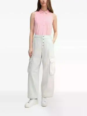 Gant Sleeveless Button Polo Shirt - Pink