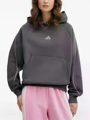 Adidas Logo-print Hoodie With Contrast Piping
