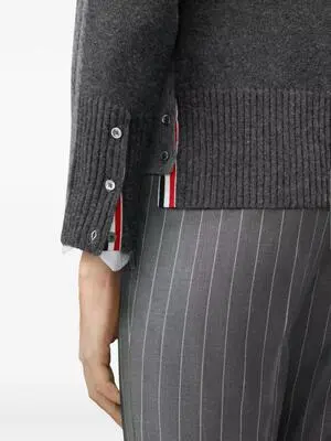 Thom Browne Wool Cable-knit V-neck Cardigan