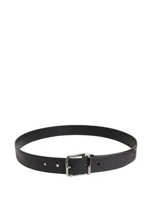 Dolce & Gabbana Leather Buckle Belt - Black