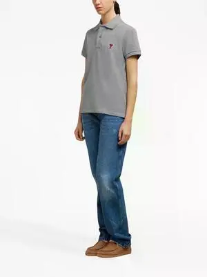 AMI Paris Embroidered Logo Polo Shirt