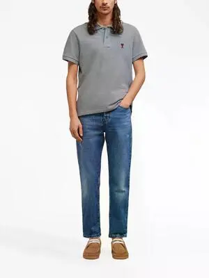 AMI Paris Embroidered Logo Polo Shirt