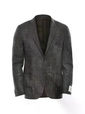 Corneliani Checked Single-breasted Blazer - Grey