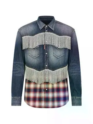 Dsquared2 Strass-embellished Panelled Shirt