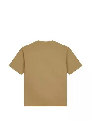 Emporio Armani Herringbone-pattern Embroidered-logo T-shirt