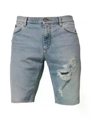 Dolce & Gabbana Distressed Crest-patch Denim Shorts
