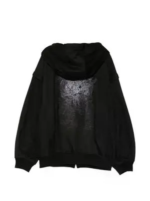 SONGZIO Graphic Embroidered Zip-up Hoodie