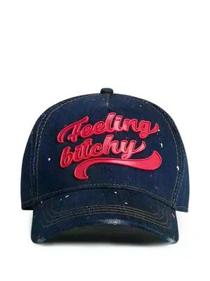 Dsquared2 Paint Splatter Baseball Cap - Blue