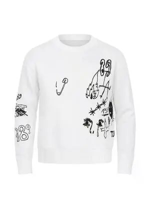 1989 STUDIO Embroidered Cropped Sweater