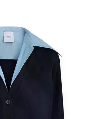 PATOU Poplin-collar Cardigan