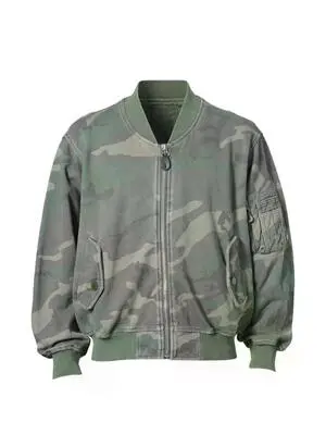 F.M.C.D. Camouflage Print Zip-up Bomber Jacket