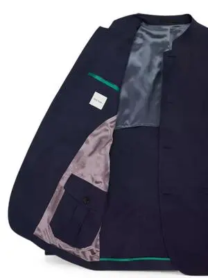 Paul Smith Mandarin-collar Single-breasted Blazer - Blue