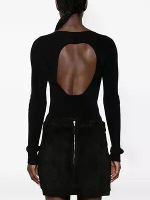 Rick Owens Cut-out Ribbed Knit Top