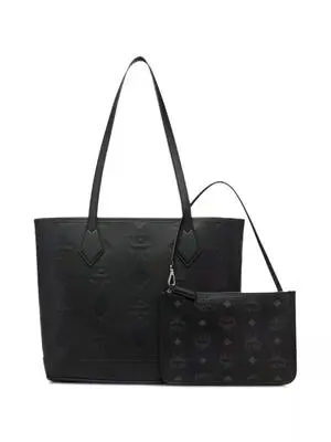 Mcm Liz Embossed Leather Tote Bag - Black