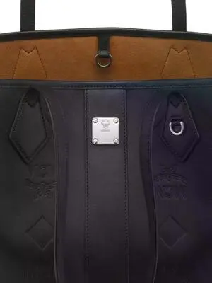 Mcm Liz Embossed Leather Tote Bag - Black