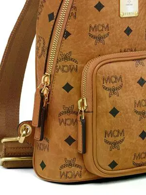 Mcm Visetos Monogram Messenger Bag