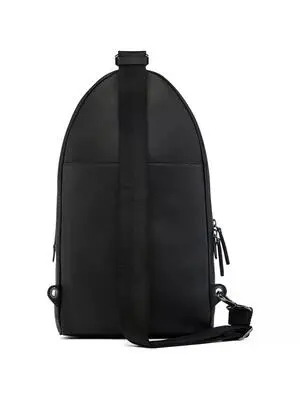 Mcm Embossed Monogram Messenger Bag - Black