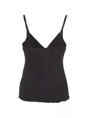 Dolce & Gabbana Rib Knit Camisole With Logo Print And Bow Detail