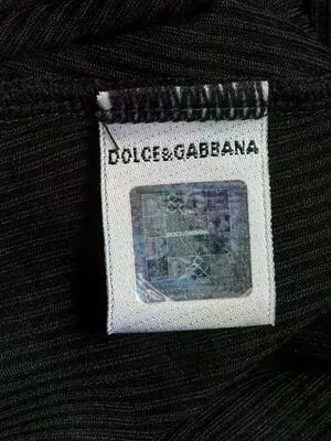 Dolce & Gabbana Rib Knit Camisole With Logo Print And Bow Detail