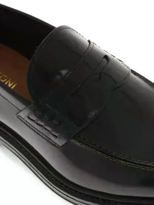 AMEDEO TESTONI Polished Leather Penny Loafers