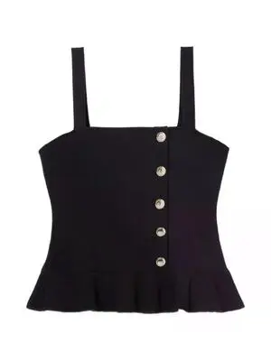 Claudie Pierlot Ruffled Knit Top