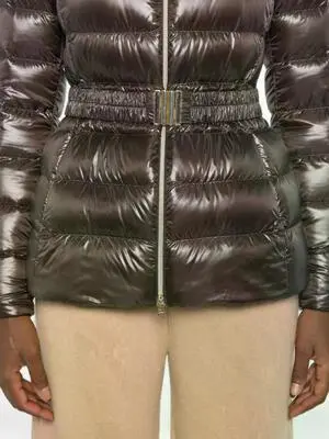 Herno Belted Faux Fur Collar Padded Jacket