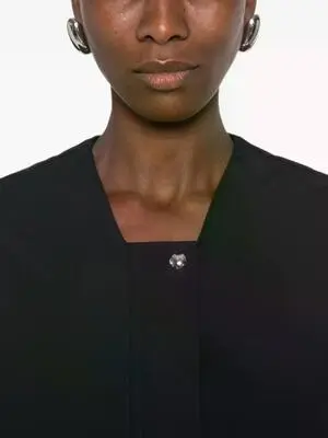 Khaite Ribbed-trim Collarless Jacket