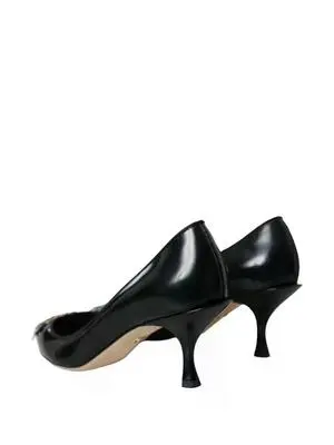 Dolce & Gabbana Patch Embellished Leather Heeled Pumps