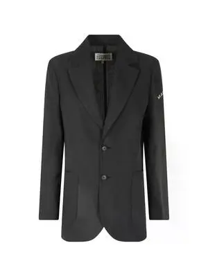 MAISON MARGIELA Single-breasted Logo Print Jacket