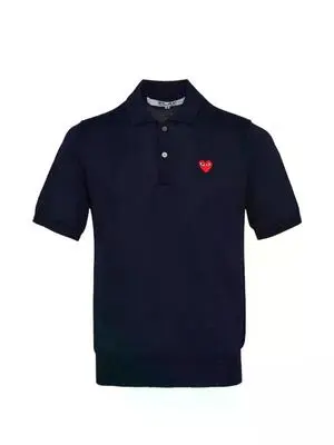 Play Comme Des Garcon Logo-patch Polo Shirt
