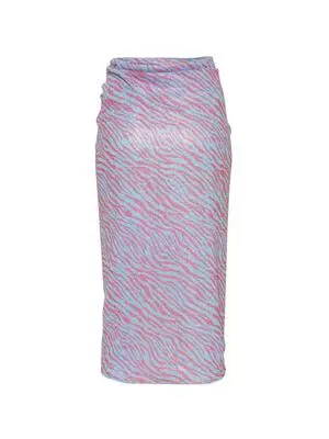 Oseree Animalier-print Lurex Pareo