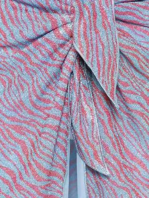 Oseree Animalier-print Lurex Pareo