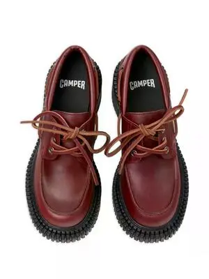 Camper Pix Leather Loafers With Block Heel