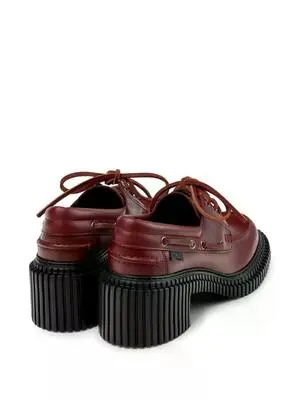 Camper Pix Leather Loafers With Block Heel