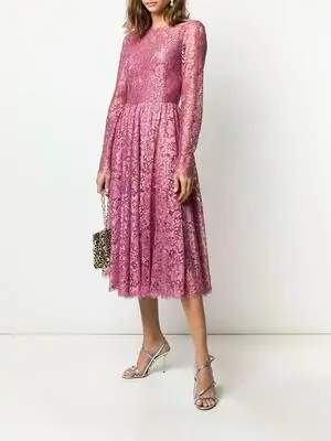 Dolce & Gabbana Floral Lace Midi Dress