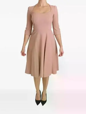 Dolce & Gabbana A-line Square Neck Midi Dress