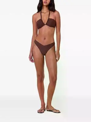 NICHOLAS Ondine Macramé Bikini Top - Brown
