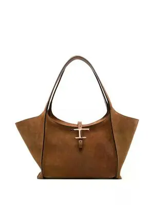 TOD'S Timeless Suede Tote Bag - Brown