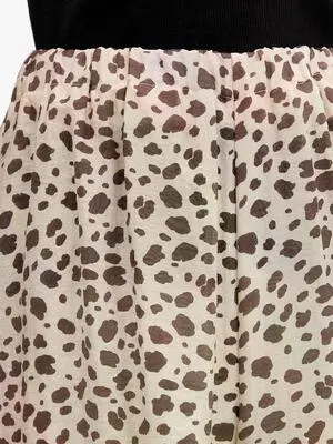 VICOLO Leopard Print Wide-leg Trousers