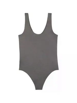 120% Lino Scoop Neck Sleeveless Bodysuit - Grey