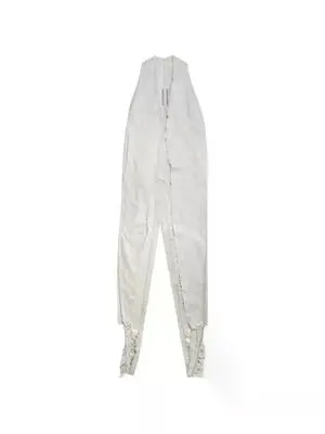 Rick Owens Sleeveless Coat With Distressed Hem - White