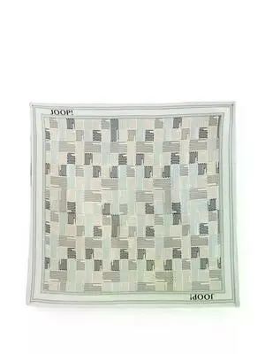 JOOP! Aimy Logo-print Frayed Scarf - Neutrals