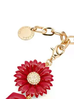 Carolina Herrera Flower Motif Crystal Embellished Necklace
