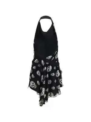 Alexander McQueen Skull Print Halterneck Blouse