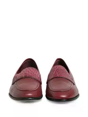 Dolce & Gabbana Crocodile-effect Leather Loafers