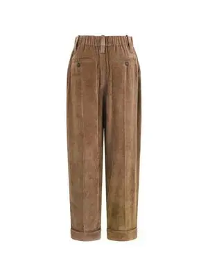 Brunello Cucinelli Pleated Corduroy Trousers