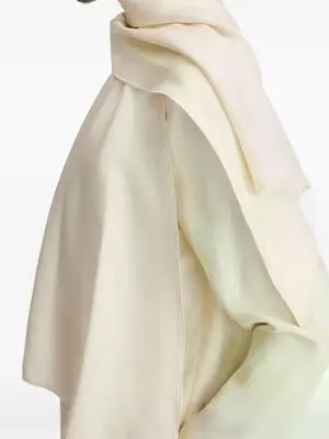Loulou De Saison Gala Draped Silk Blouse - Neutrals